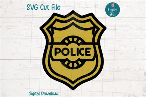 Police Badge SVG Cut File Graphic By Kaybeesvgs Creative Fabrica