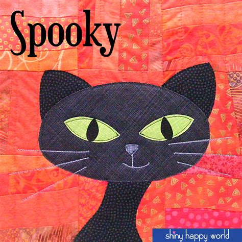 Spooky A Free Black Cat Applique Pattern Shiny Happy World