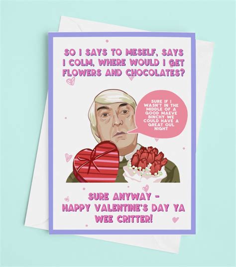 Derry Girls Uncle Colm Valentines Day Greetings Card Etsy