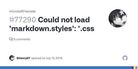 Could Not Load Markdownstyles Css · Issue 77290 · Microsoft