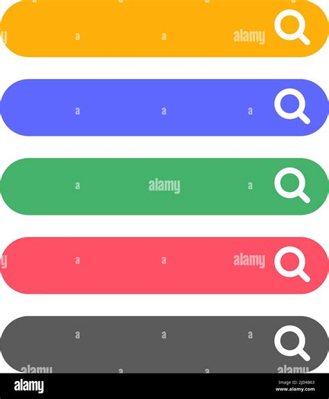 Internet Search Box Icon Set With Input Fields Web Search Bar
