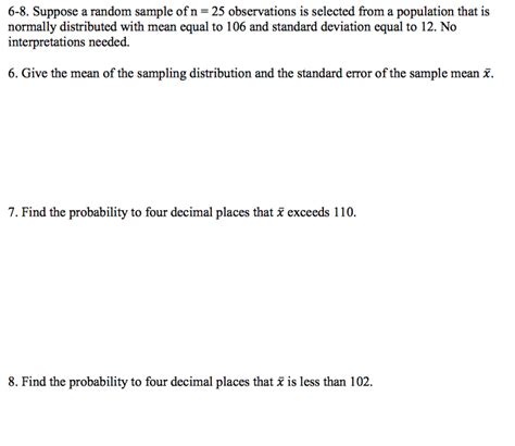 solved suppose a random sample of n 25 observations is
