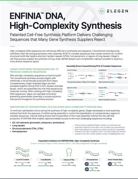 Flyer High Complexity Dna Synthesis Elegen