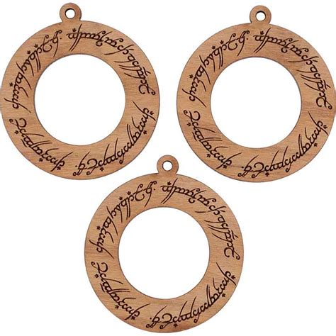 Elven Script Mini Christmas Ornament Set Of 3