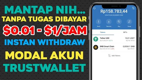 Modal Akun Trustwallet Dibayar Usdt Setiap Jam Mining Usdt Trustwallet