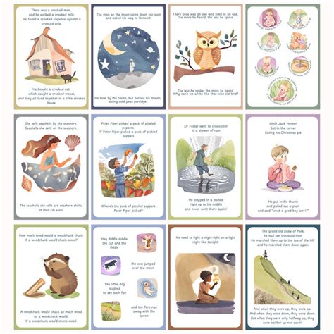 Nursery Rhyme And Tongue Twister Posters Set Of 12 Classroom Display