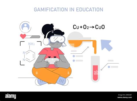 Gamification In Education Concept A Student Immersed In Virtual