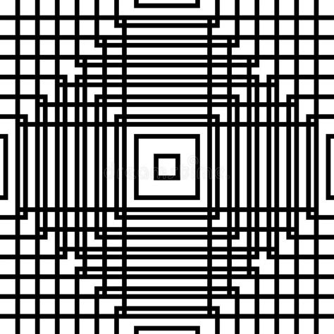 Grid Mesh Seamless Geometric Pattern Monochrome Texture Stock Vector