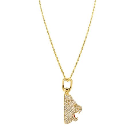 14k Yellow Gold Diamond Lion Pendant 150 Ctw Avianne Jewelers