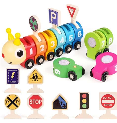 Wooden Caterpillar Train