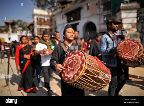 Kathmandu Nepal 03rd Dec 2017 People From Newar Community Play