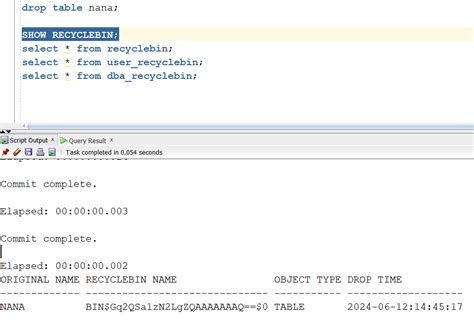 Purge Oracle Recycle Bin Datalinksvn