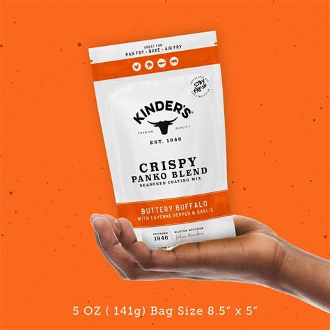 Kinders Buttery Buffalo Seasoned Panko Bread Crumb Coating 5 Oz Slobsrus Bbq