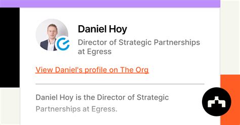 Daniel Hoy Director Of Strategic Partnerships At Egress The Org