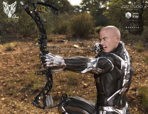 Cyber Stealth Compound Bow 3d Models For Daz Studio And Poser