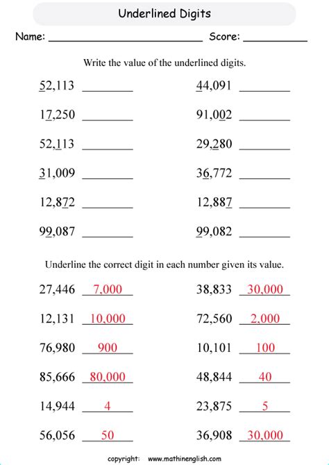 Compare The Values Of The Underlined Digits Digital World