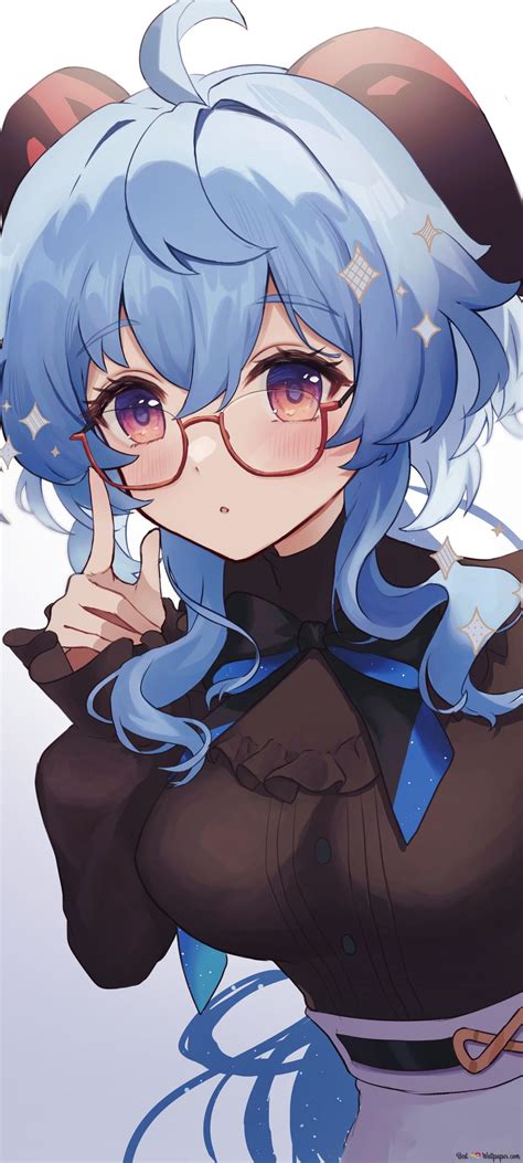 Cute Spectacle Girl Ganyu Genshin Impact 2k Wallpaper Download