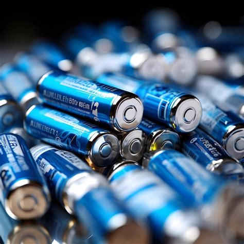 Pile Of Unused Aa Batteries Displayed In Bright Light Essential Power