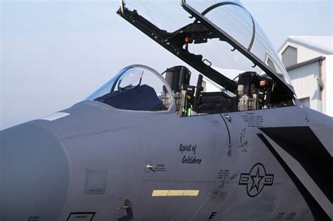 A Close Up View Of The Open Canopy And Empty Cockpit Of The Spirit Of