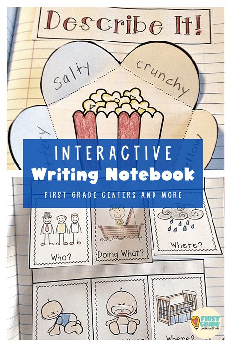 Interactive Writing Notebook For First Grade First Grade Centers And More