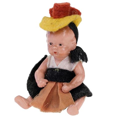 Ma A Plastikowa Celuloidowa Laleczka Do Domku Dla Lalek Retro Bibelot