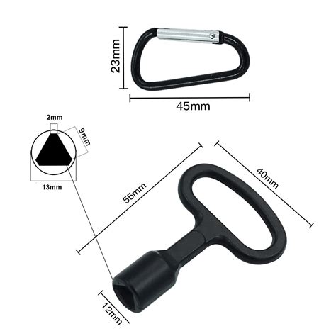 Srup Set Of 4 9 Mm Metal Triangle Keys Triangle Key With Buckle Triangular Tap Key Triangle