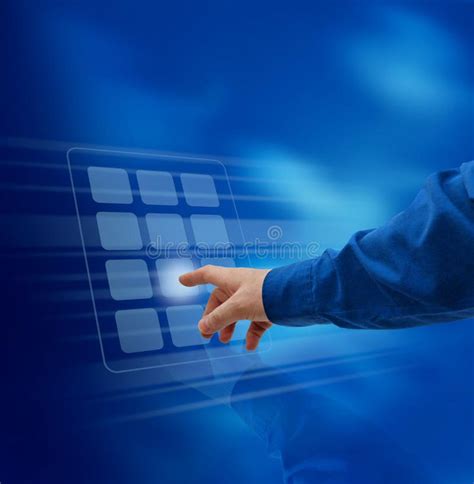 Hand Pushing Virtual Keypad