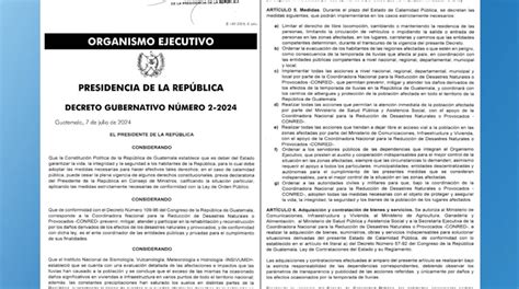 Ejecutivo Decreta Estado De Calamidad Pública A Nivel Nacional Canal