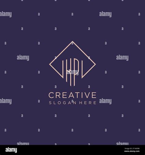 Initials Kp Logo Monogram With Rectangle Style Design Vector Graphic