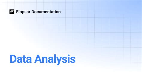 Data Analysis Flopsar Documentation