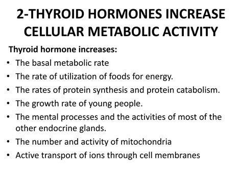Thyroid Hormone Function Ppt