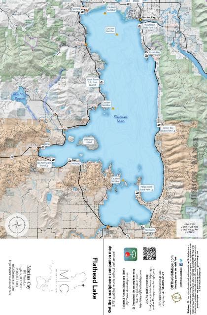 Flathead Lake Wall Map Offthegridmaps Montana