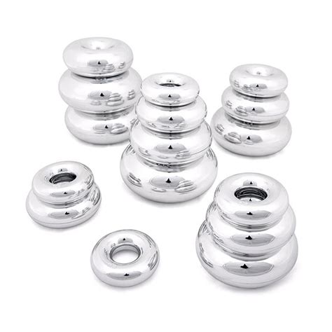 Marvellous Metallic Mirrored Stacking Donuts Set Of 16 Louise Kool