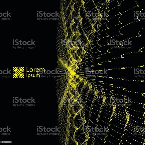 Array With Dynamic Particles Flowing Particle Waves Stock Illustration Download Image Now Istock