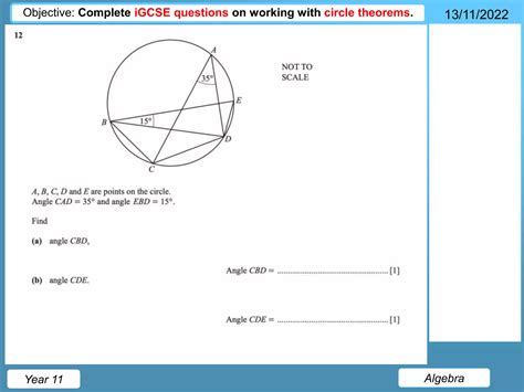 Year Circle Theorems IGCSE Questions Pptx