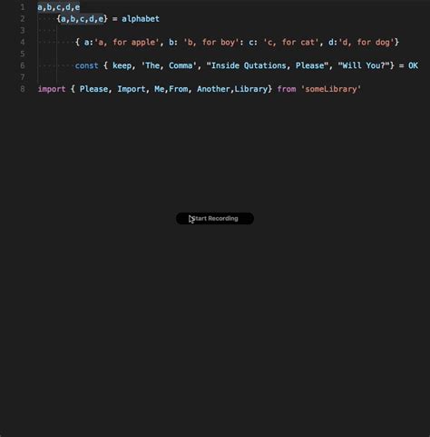 Javascript Vscode Break Comma Separated Values Into Rows Stack Overflow