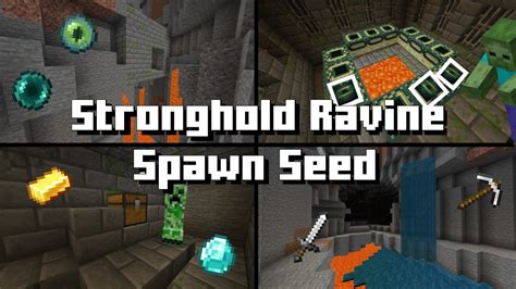 Stronghold Ravine At Spawn Seed Minecraft Bedrock Edition 116 Youtube