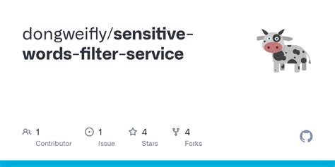 Github Dongweifly Sensitive Words Filter Service