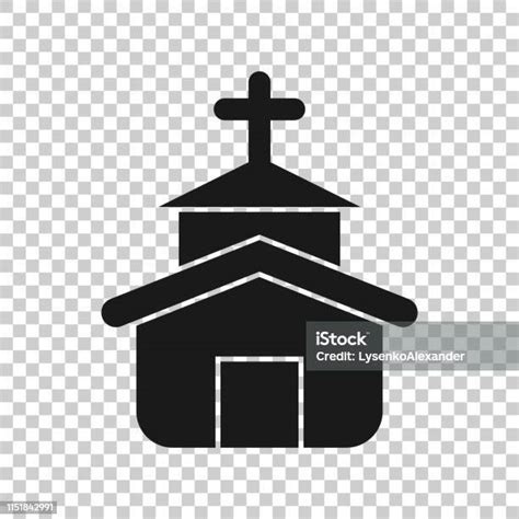透明樣式的教堂圖示教堂向量例證在查出的背景宗教建築經營理念向量圖形及更多傳統圖片 傳統 剪裁圖 十字形 形狀 Istock