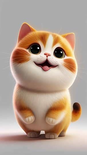 Whimsical Cartoon Cat Wallpaper For A Playful Touch