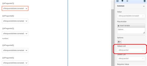 problem assigning a number list variable to value field of dropdown