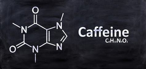 Premium Photo Caffeine Molecule Structural Chemical Formula Chalk