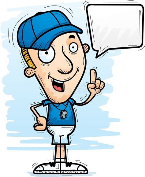 Treinador Talking Do Homem Dos Desenhos Animados Ilustração do Vetor