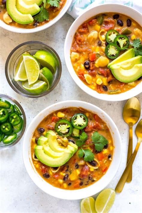 Instant Pot Taco Soup Vegetarian Gluten Free The Girl On Bloor