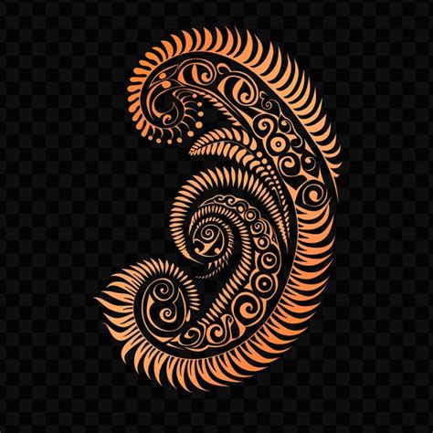 Premium Psd Psd Vector Ethnic Maori Koru Logo With Ferns And Spirals