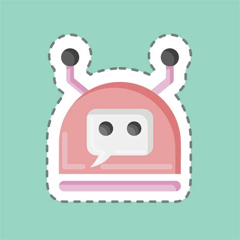 Sticker Line Cut Chatbot Related To Machine Learning Symbol Simple Design Editable Simple
