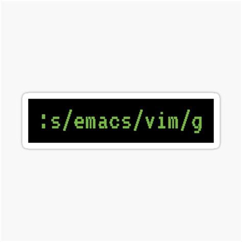 S Emacs Vim Sticker For Sale By Unixorn Redbubble