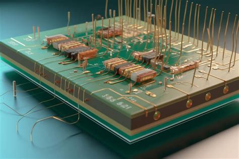 Premium Ai Image A Green And Brown Circuit Board With The Word