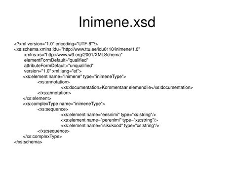 PPT XSD XML Schema Definition PowerPoint Presentation Free