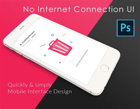 psd for no internet connection mobile ui